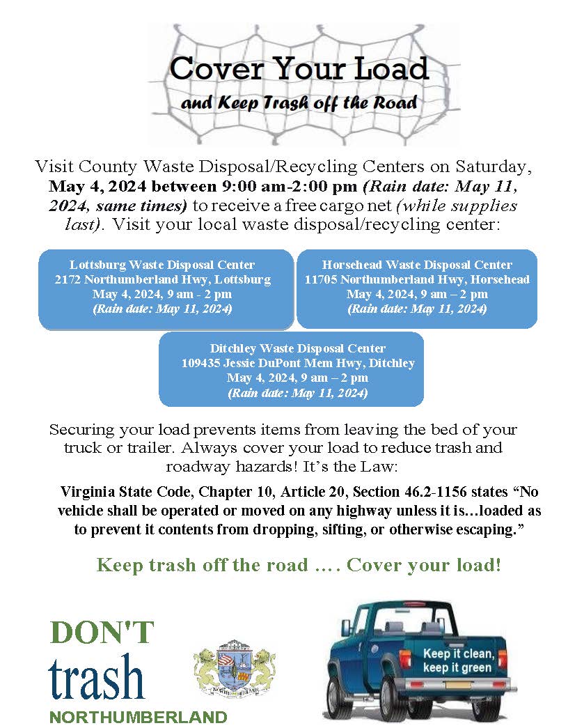 Cover Your Load Campaign | Northumberland Virginia